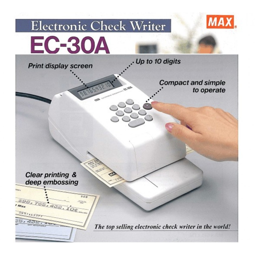 MAX EC-30A Electronic Cheque Writer (Made In Japan) **OFFER** | Shopee ...
