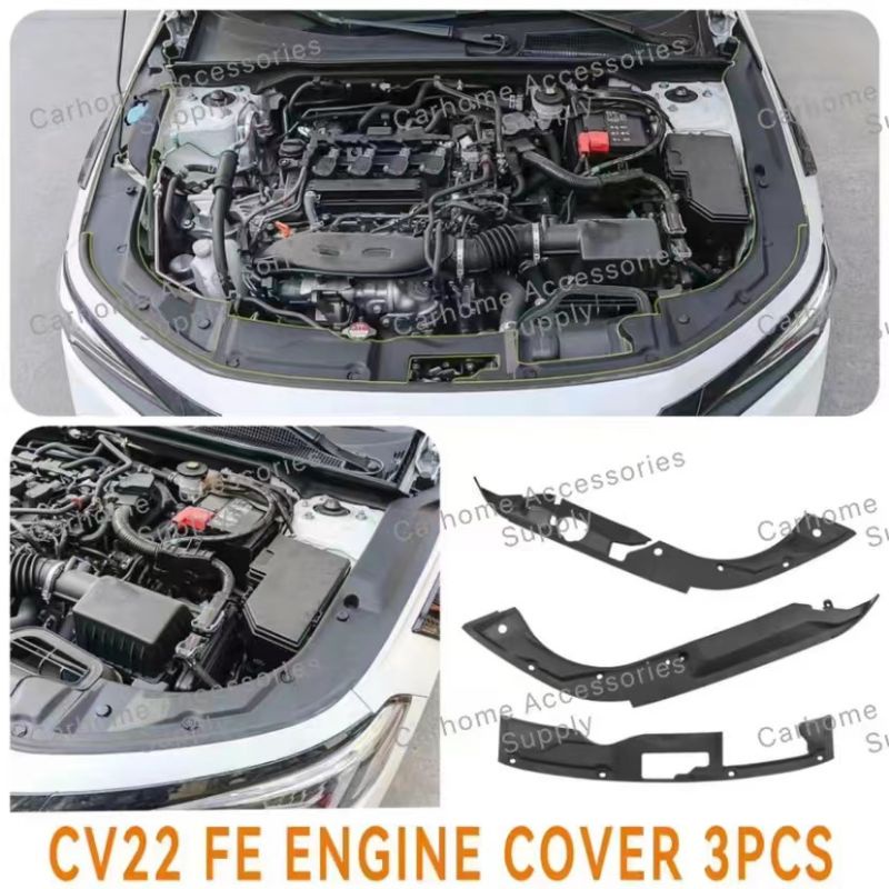 Honda Civic FE 2022 Engine dust cover engine compartment cover bay side ...