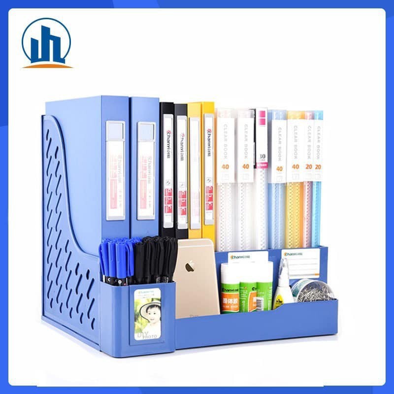 Document File Organizer with Stationery Holder Pen Holder Table ...