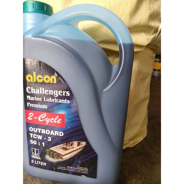 ALCON 2T TCW3 Outboard Marine Lubricant 5L 2 Stroke Engine | Shopee ...