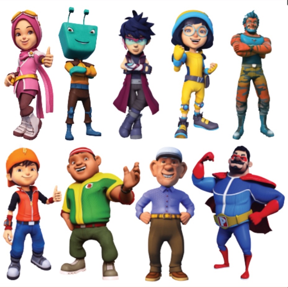 (Boboiboy Collection) Stickers Clothes DIY Accessory Iron On Patches ...