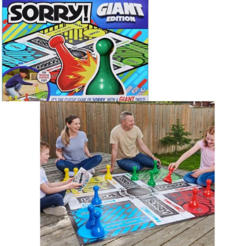 The giant version of Sorry game with Hasbro's indoor and outdoor play ...