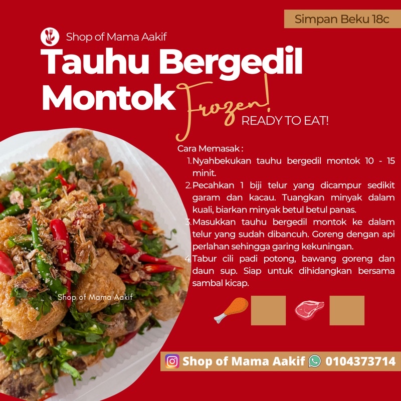 🔥LAKU KERAS🔥TAUHU BERGEDIL MONTOK FROZEN (HARGA TERMASUK ICE BOX ...