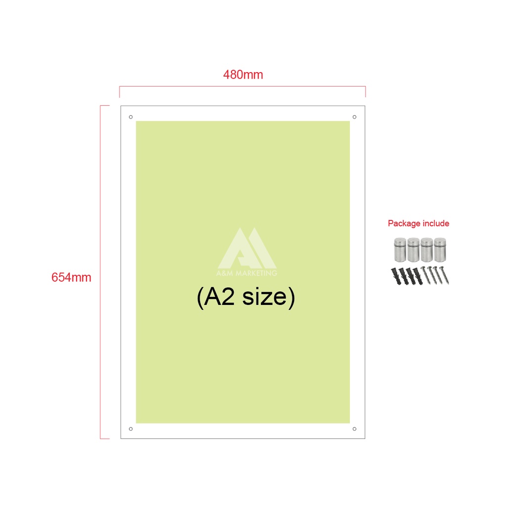 A2 size Acrylic Poster Frame/acrylic sandwich | Shopee Malaysia