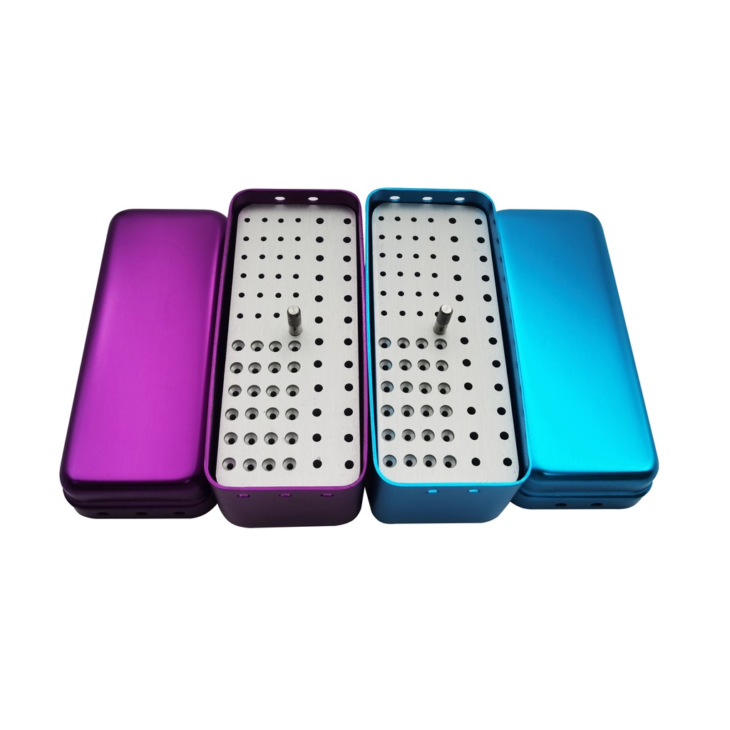 72 Holes Aluminum Dental Disinfection Box Autoclave Sterilizer Case ...