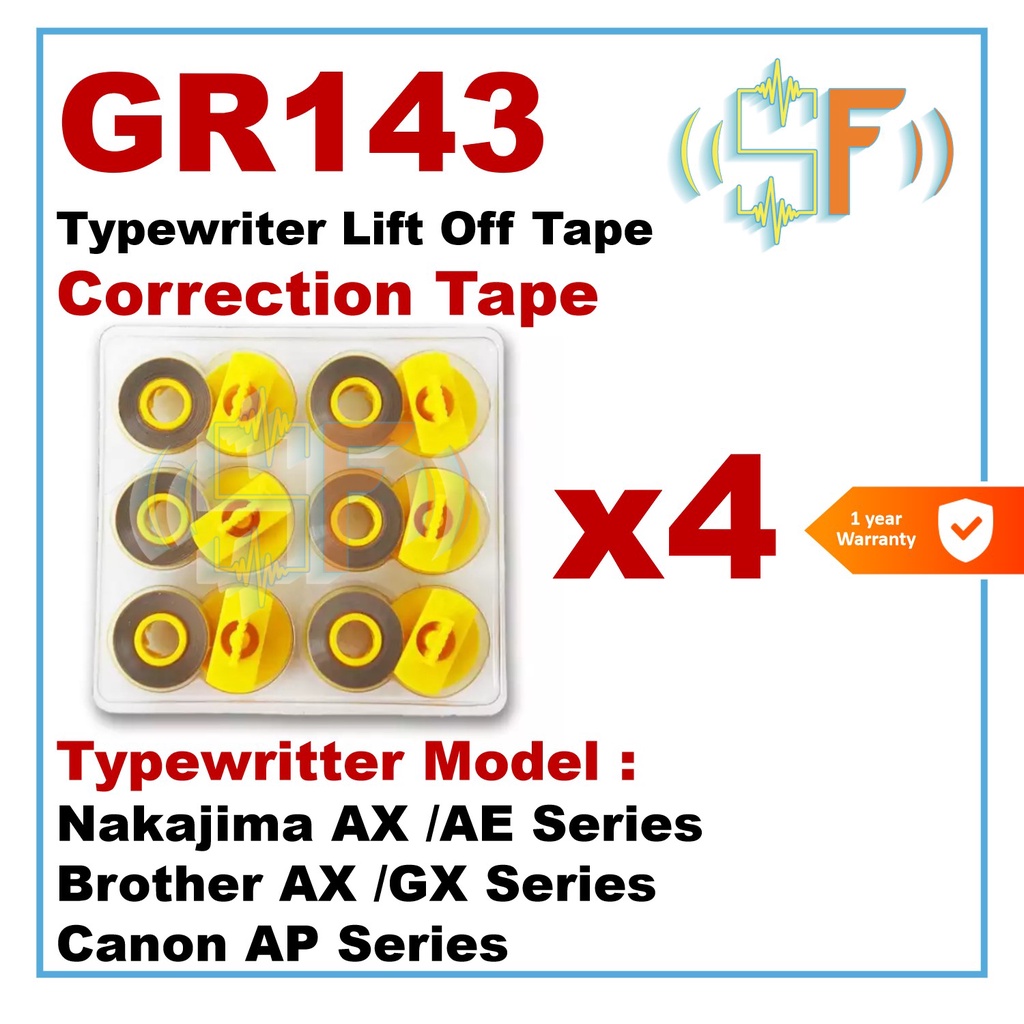 4 UNIT GR143 Typewriter Lift Off Tape Typewriter Correction Tape ...