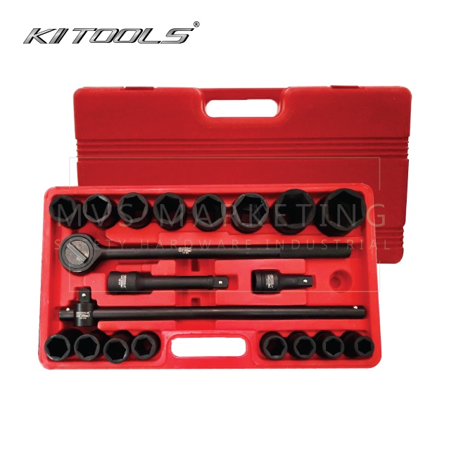 KI TOOLS 3/4” DR. IMPACT SOCKET SET C/W ACC【 21 PCS / 19-50mm 】BLOW ...