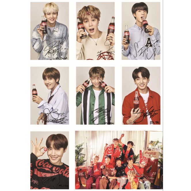 Lomo photo card of BTS x Coca - Cola full 24 photos with signature ...