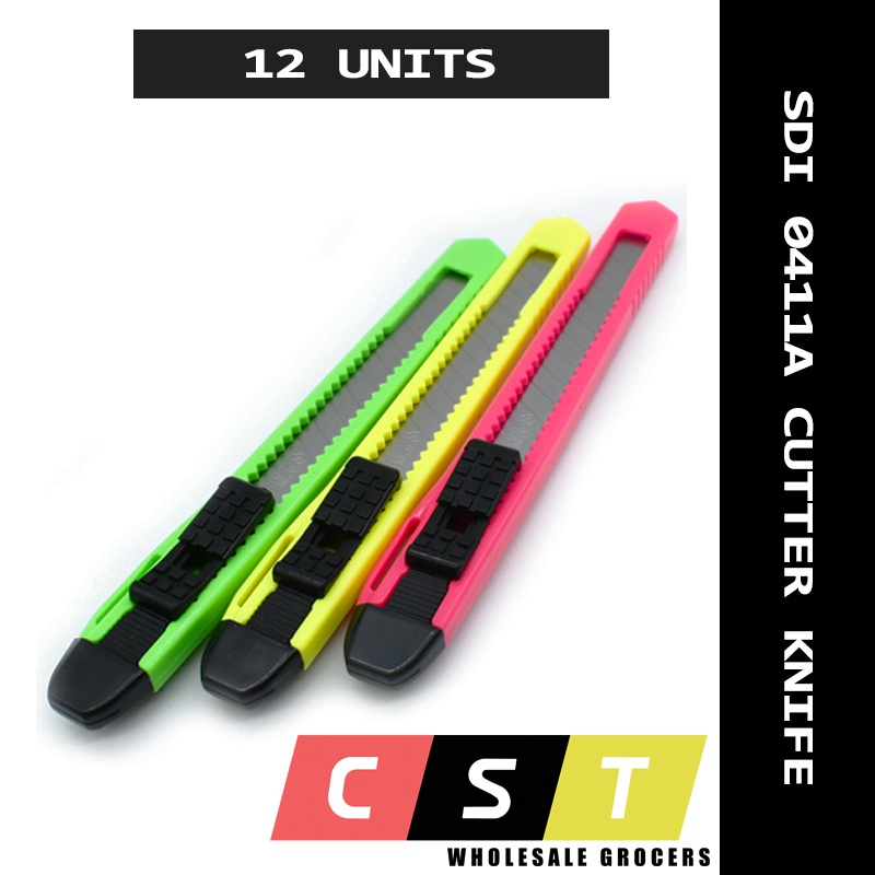 SDI 9mm Utility Cutter Knife 0411A X 12pcs | Shopee Malaysia