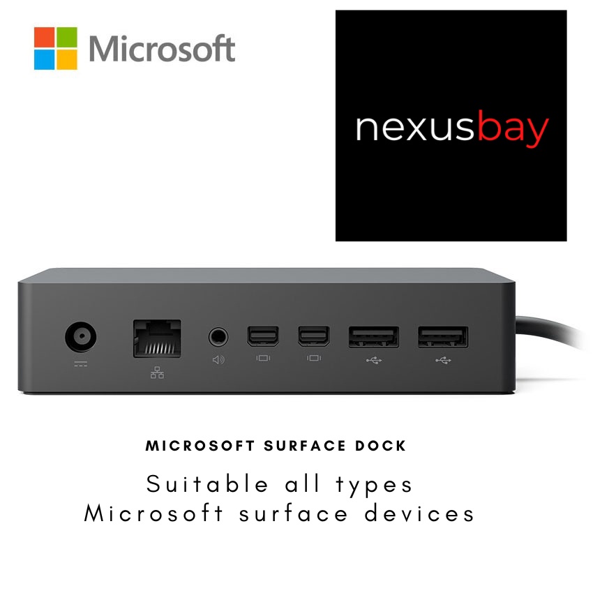 Microsoft surface dock (Pd9-00003), compatible surface pro 3 4 5 6 7 8 ...
