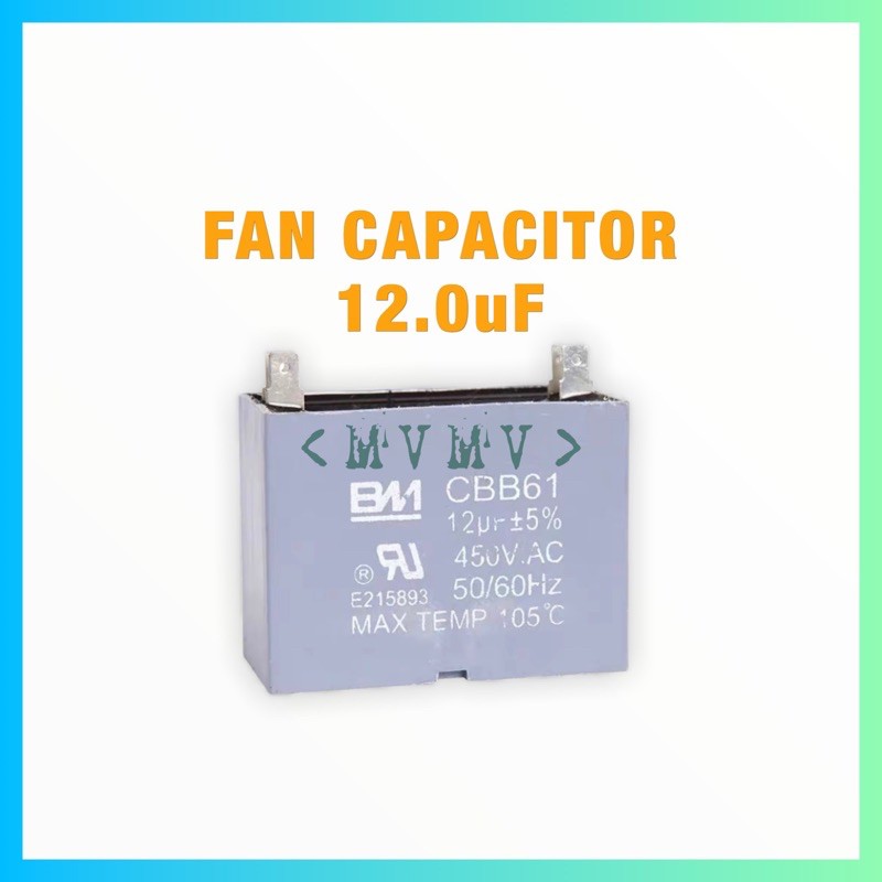 Aircond Fan Capacitor BM CBB61 450V Capasitor Kapasitor 1uf 1.5uf 2uf 2 ...