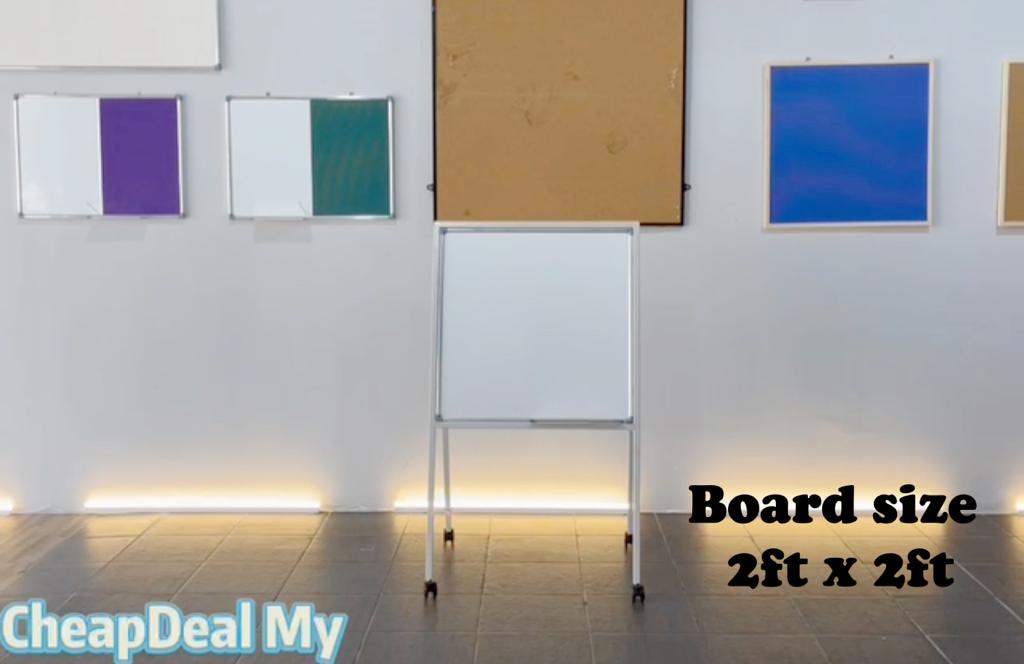 papan putih magnetik flip chart/ Whiteboard Flip Chart board BLACK ...