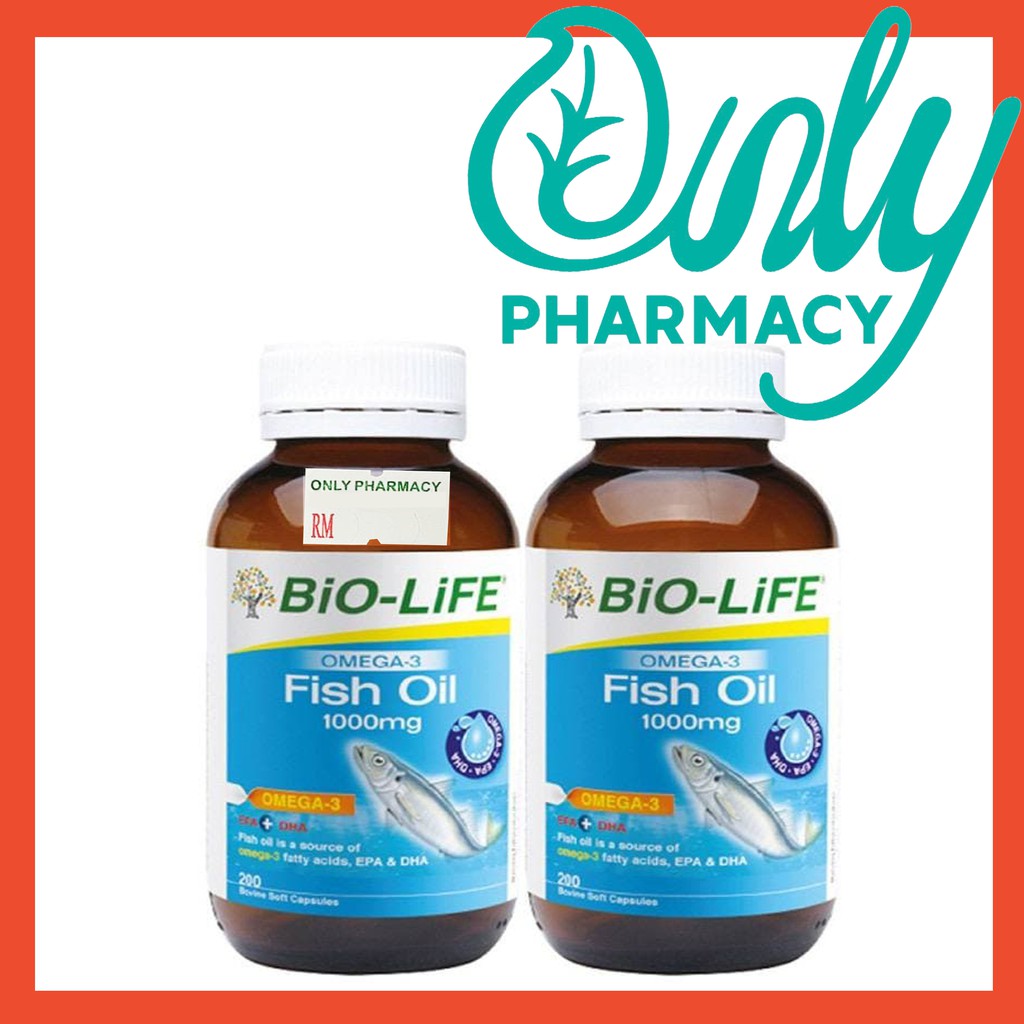 BioLife Omega-3 Fish Oil 1000mg (200's or 2x200's) | Shopee Malaysia