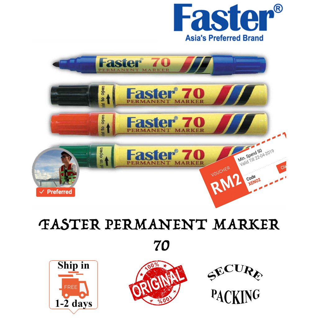 FASTER 90 PERMANENT MARKER / FASTER 70 PERMANENT MARKER (READY STOCK ...