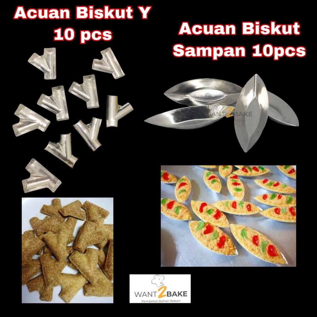 🎂WANT2BAKE🎂 ACUAN BISKUT SAMPAN & BISKUT Y 10 PCS | Shopee Malaysia