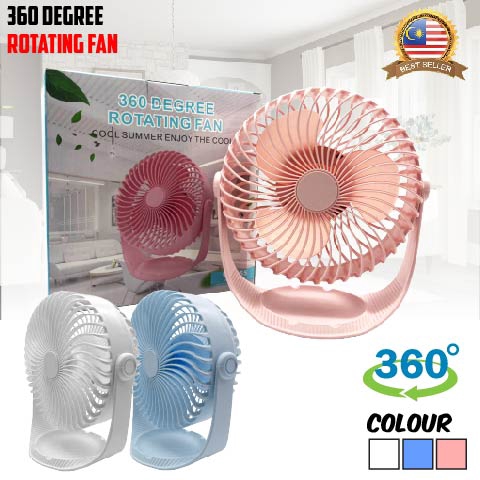 360 Adjustment Portable Hand Mini Rotating Cooling Fan Office Table USB ...