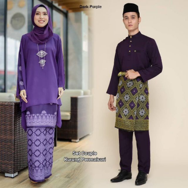 Baju Kurung Moden Queen Songket Bunga Tabur Printed Cape Queen Dark ...