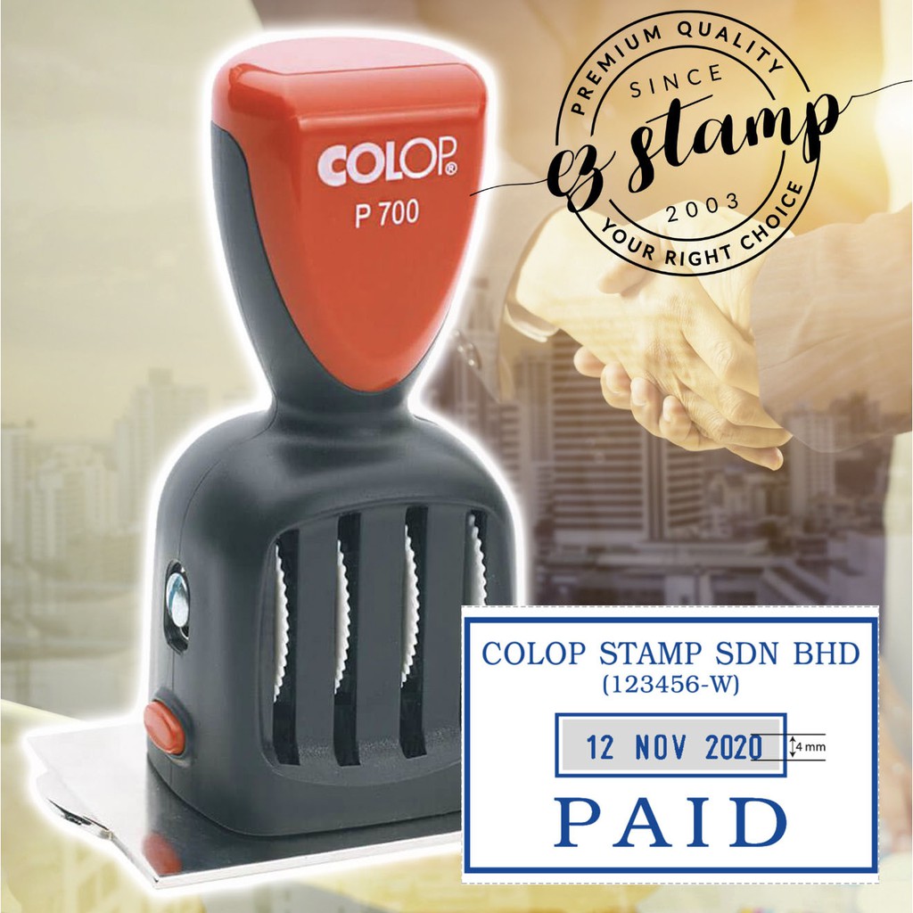 COLOP P700/16 Die Plate Dater Stamp (38 x 58mm) / DATE STAMP / COP ...