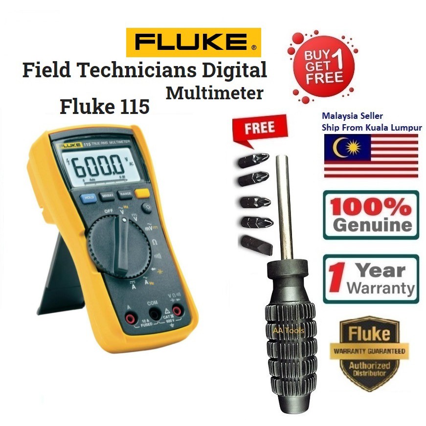 Fluke 115 True-RMS Digital Multimeter (NEW & ORI FLUKE) | Shopee Malaysia