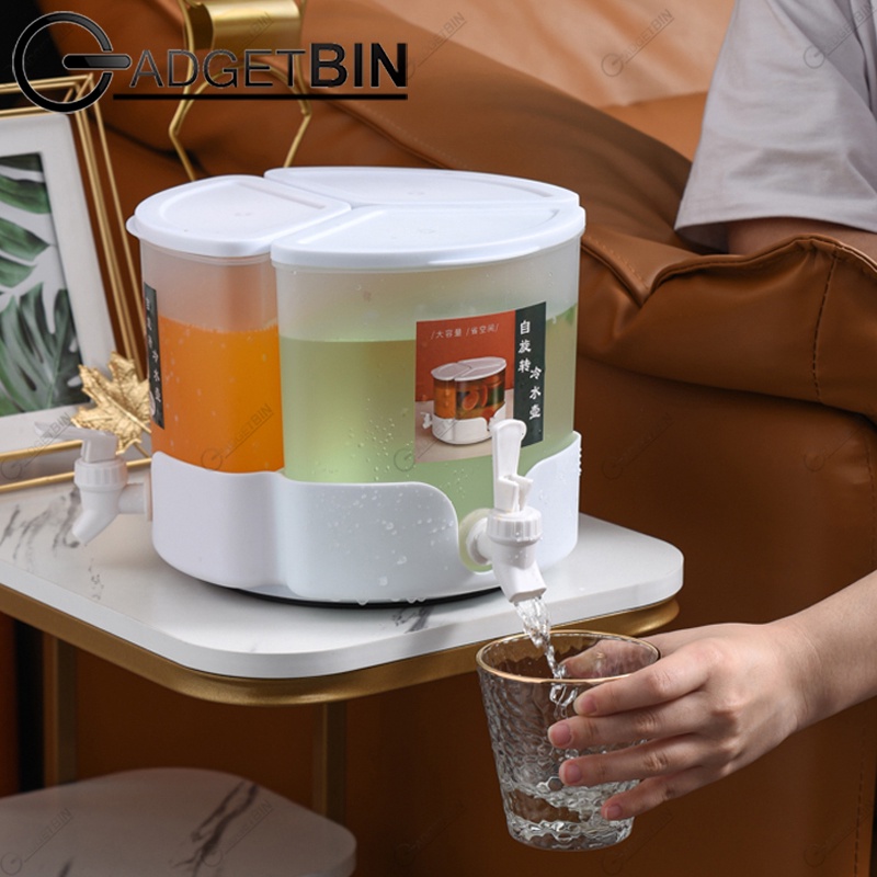 Balang air Raya 3 in 1 3 Compartment 5L Rotatable Beverage Dispenser ...
