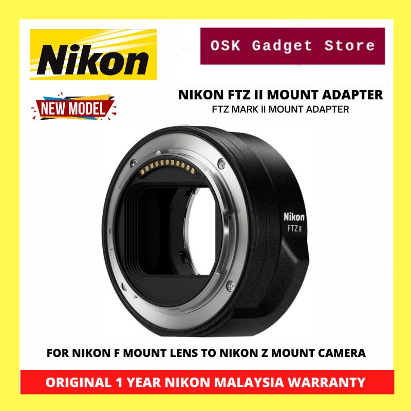 Nikon FTZ II FTZII Mark 2 Mount Adapter | Nikon F Lens To Nikon Z Mount ...