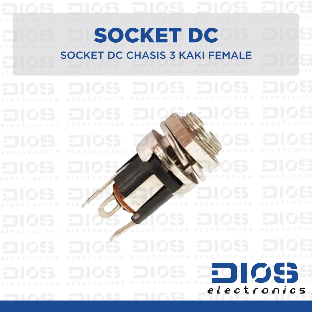 3 Leg Female DC Chassis Socket for Box / Long Metal Project Board ...