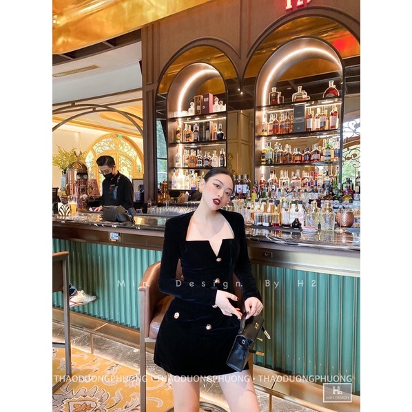 2-layer Velvet Dress with Split Chest, Type 1 | Shopee Malaysia