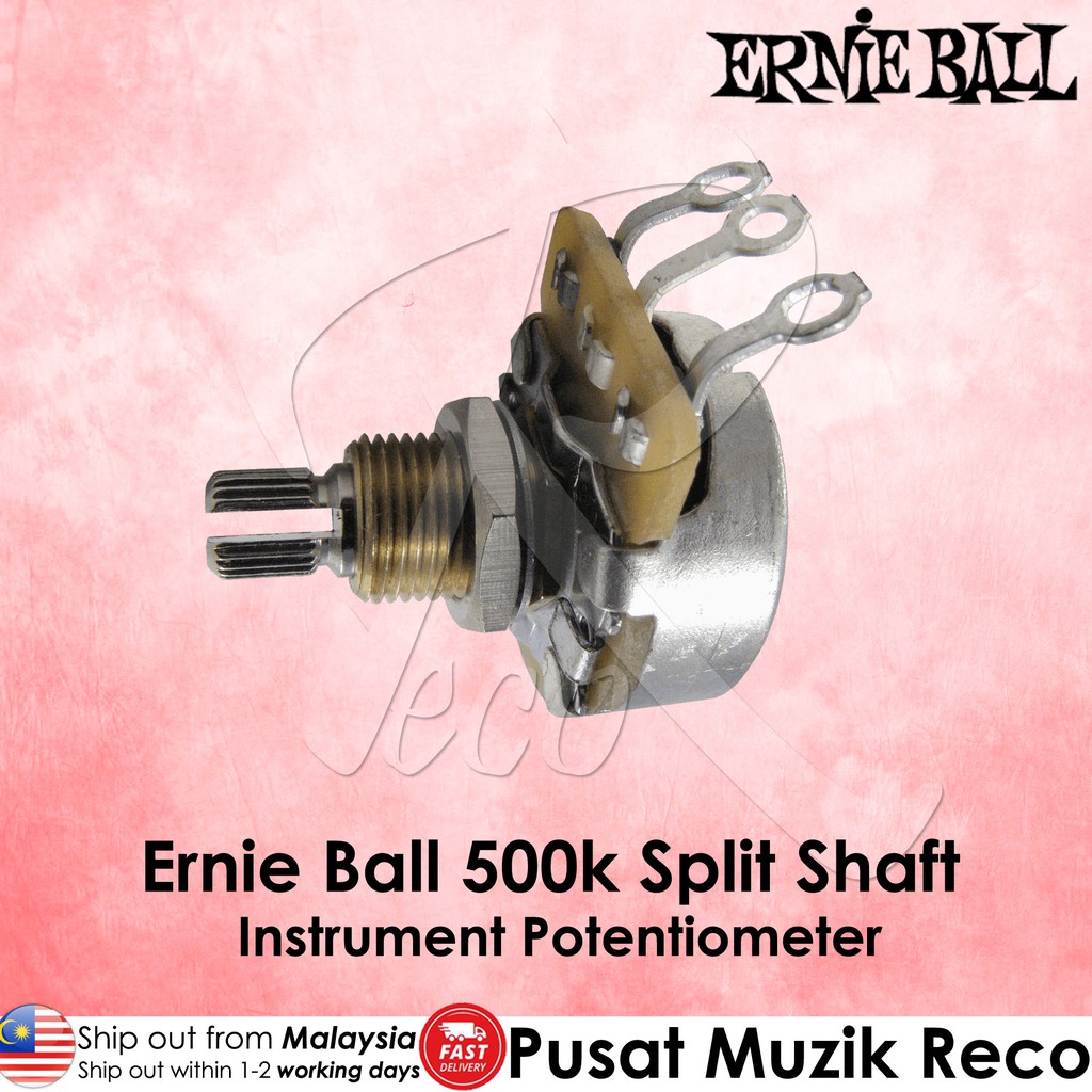 Ernie Ball 500K Split Shaft Guitar Tone Volume Pot Gitar Elektrik Bass ...