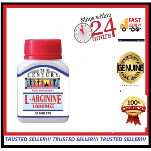 (POST IN 24H) 21ST CENTURY L-ARGININE 1000MG (30'S) | Shopee Malaysia