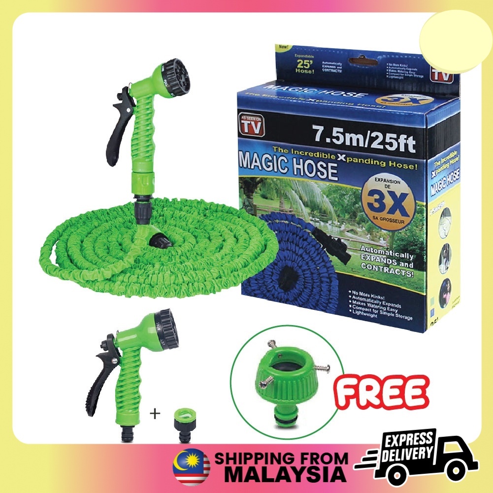 Magic Hose Spray Garden Multifunction Expandable Water Hose 高压洗车水枪 ...