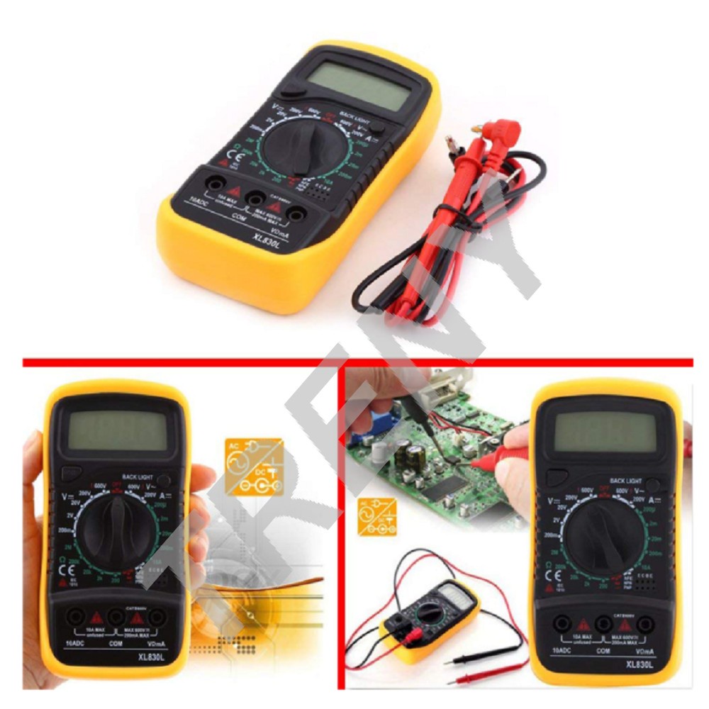 TRENY Alat Test Arus voltan Elektrik/ Digital Multimeter LCD Volt Meter ...