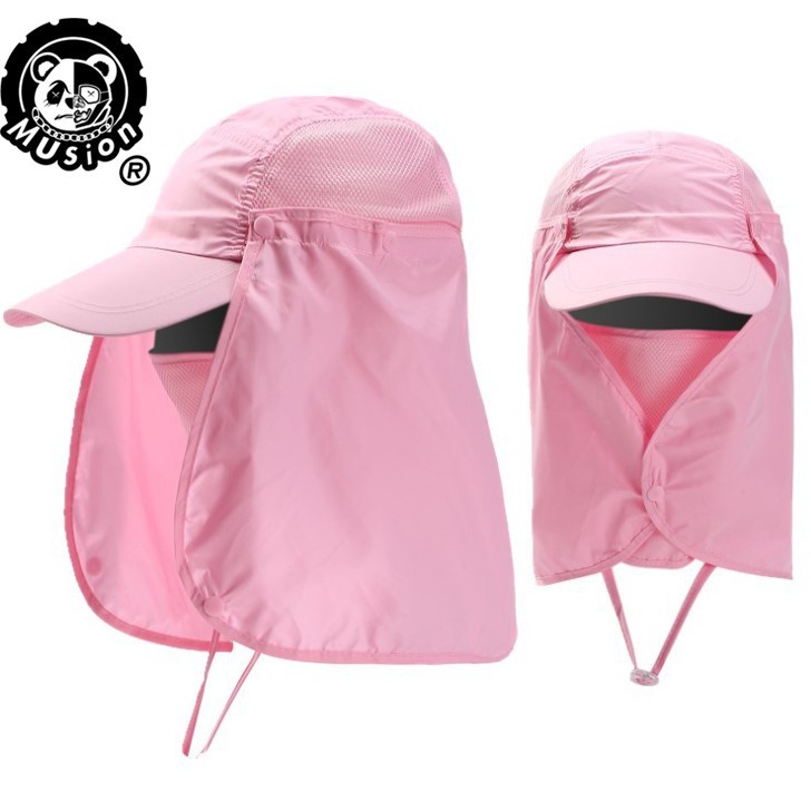 Musion Ready Stock Sun Protection SPF 50 Hat Man Detachable Face Cover ...