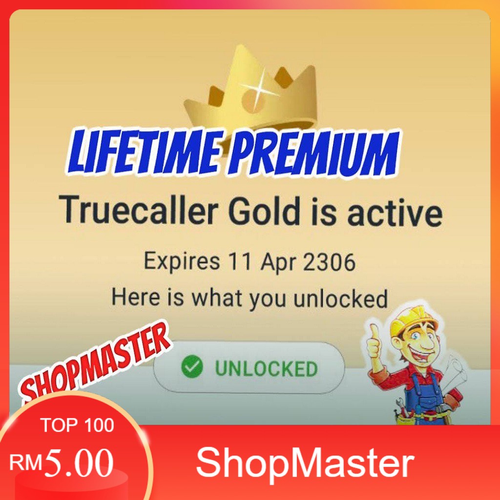 True Caller Gold Lifetime Activation Until 2306 | Shopee Malaysia