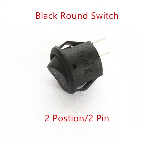 10PCS ON/OFF Round Rocker Toggle Switch 3A/250VAC 15MM ON-OFF Plastic ...