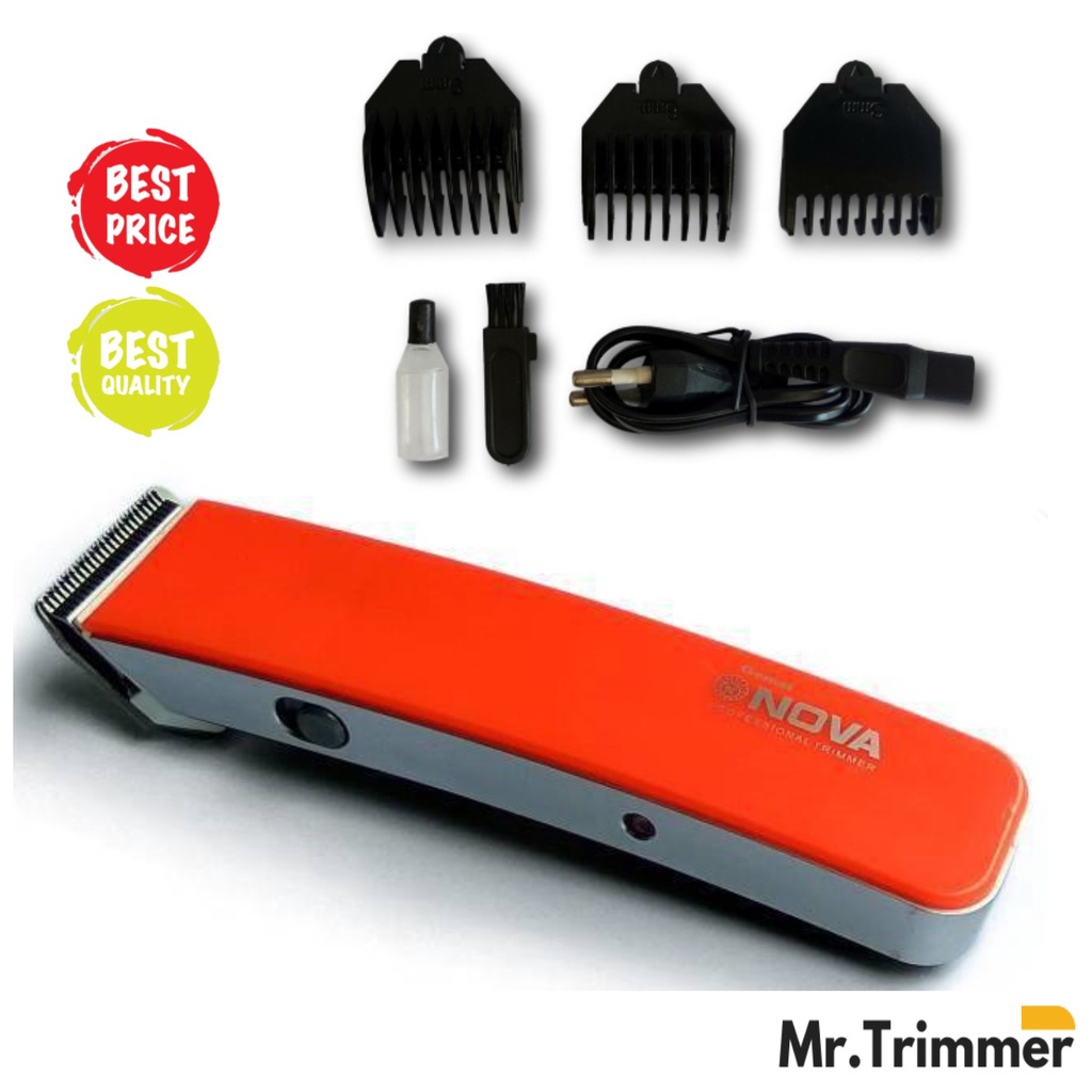 NOVA PROFESIONAL HAIR CLIPPER CORDLESS RECHARGEABLE TRIMMER | Shopee ...