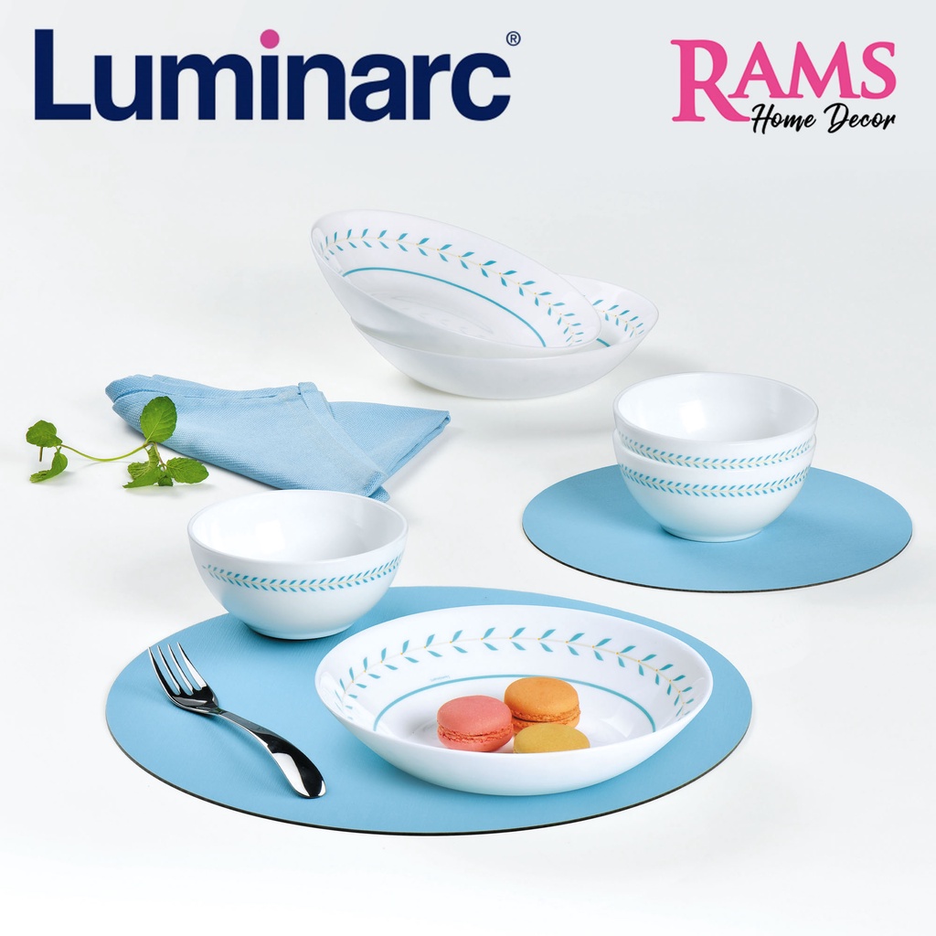 Luminarc 6 Pcs Tempered Glass Dinnerware Set / Soup Plates / Rice Bowl ...