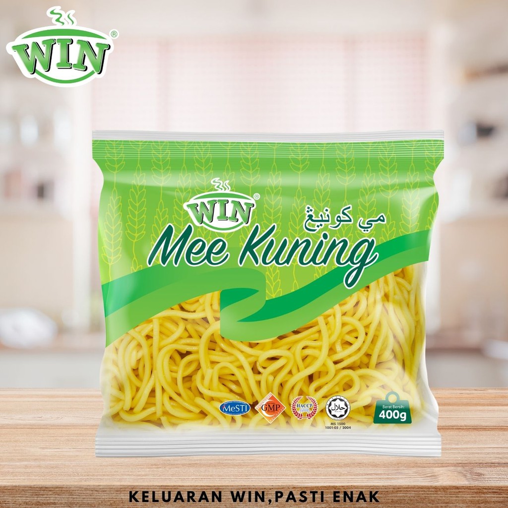 WIN Mee Kuning Yellow Noodle 400gm [Halal] | Shopee Malaysia