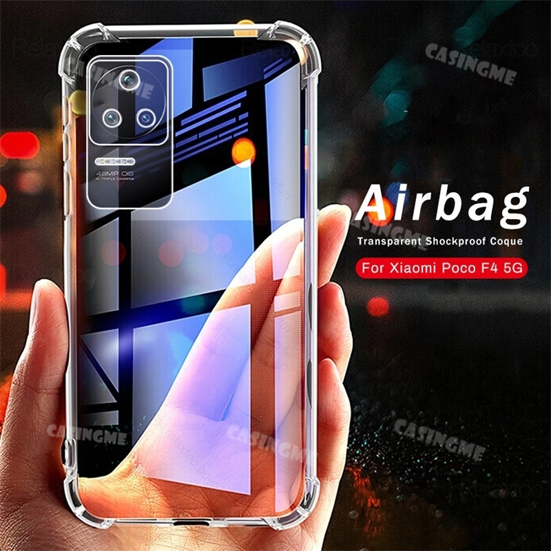 Xiaomi Poco F4 Casing Airbag Clear Phone Case For Xiaomi Poco F4 F3 X3 GT Redmi K50 K40 K40S ...