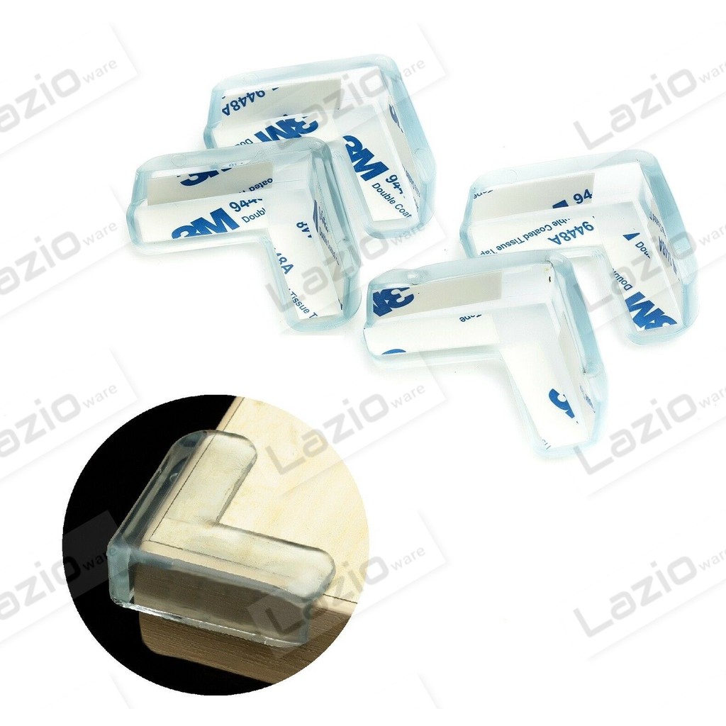 Clear table corner protector with 3M adhesive (L-shaped) | Shopee Malaysia