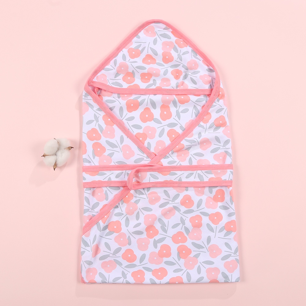 swaddlle hoodie baby Newborn hooded Wrap blanket cotton swaddle bath ...