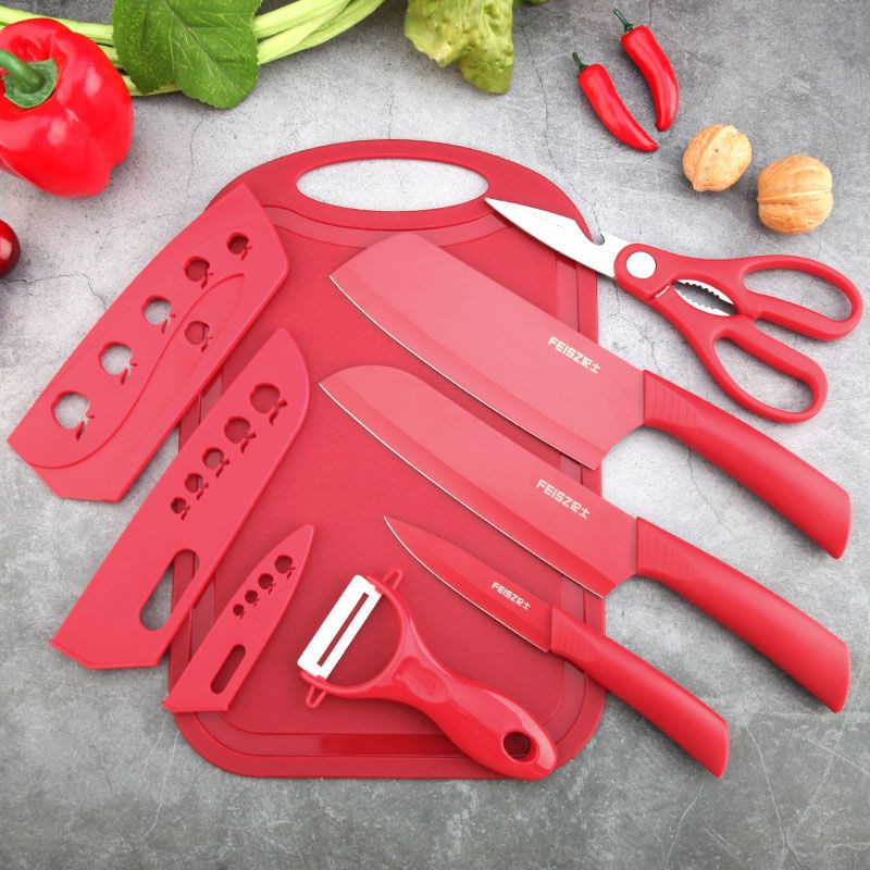MALAYSIA READY STOCK Kitchen Knife Set (Pisau, Gunting, Chopper Board ...