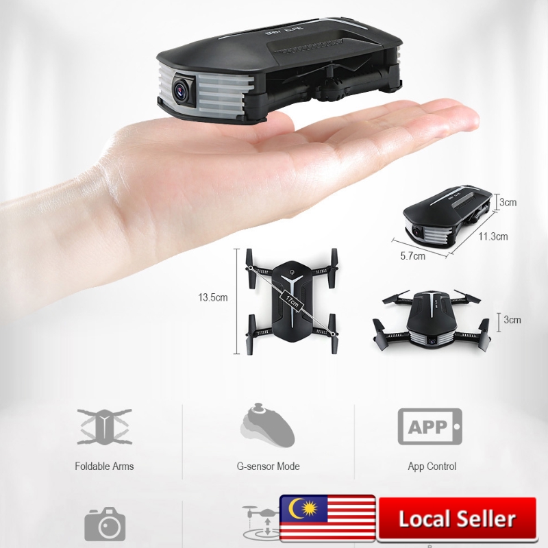 JJRC H37 MINI BABY ELFIE FOLDABLE RC DRONE RTF WIFI FPV 720P HD / G ...