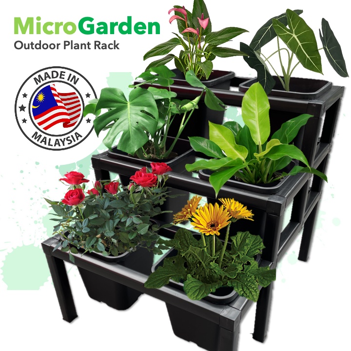 Flower Rack Garden Rack Plant Rack Stand with Planter Pots Rak Bunga ...