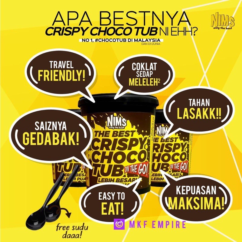 NIMS CHOCO TUB🌸NIM’S chocotub choco jar murah chocotub Coco crips ...