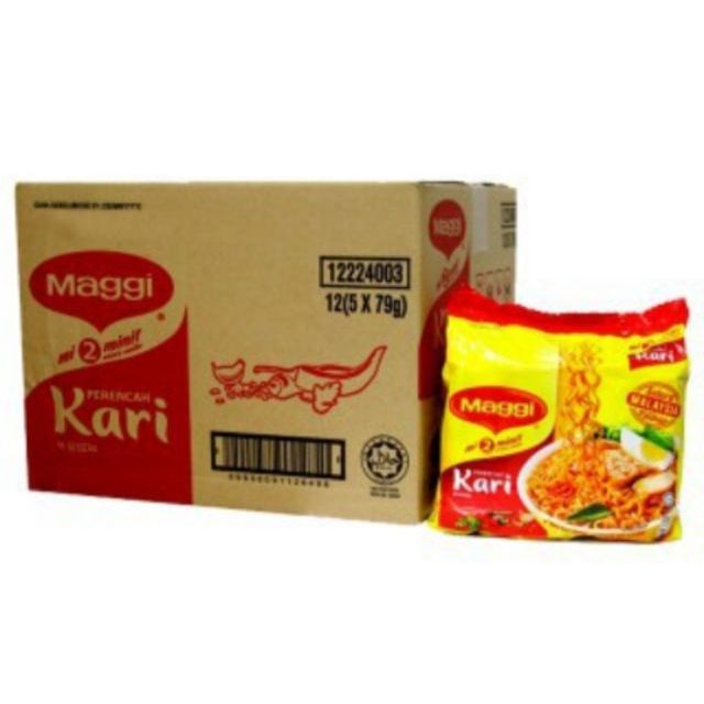 🔥Ready stock🔥Maggie Mee Perisa Kari 1Carton ( 12x 5 x 79g) | Shopee ...
