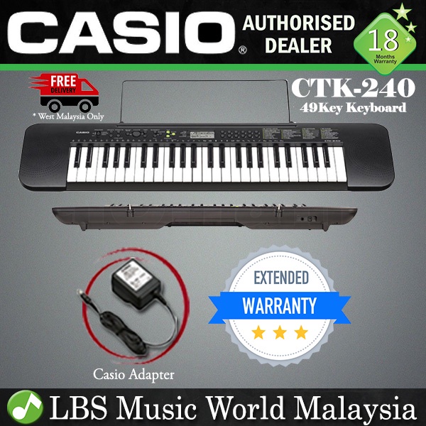 CASIO CTK240 49 Keys Standard Keyboard (CTK 240 / CTK-240) | Shopee ...