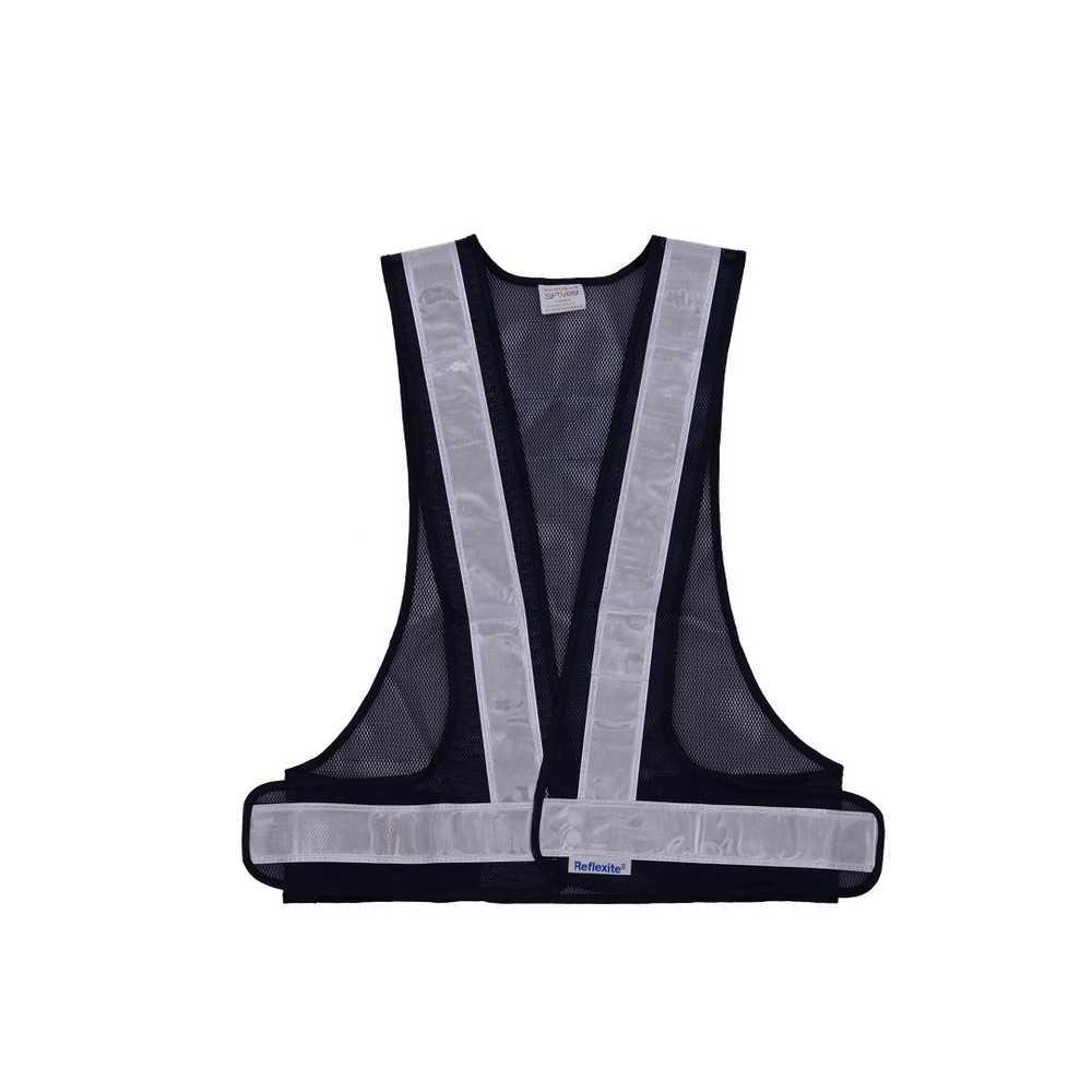 SFVest High Visibility Reflective Vest Reflective Safety Strap (Black ...