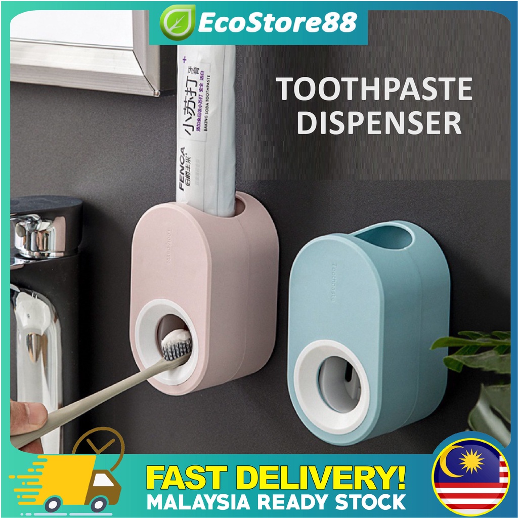 Wall Mounted Toothpaste Squeezer Push Automatic Hole Free Brushing ...