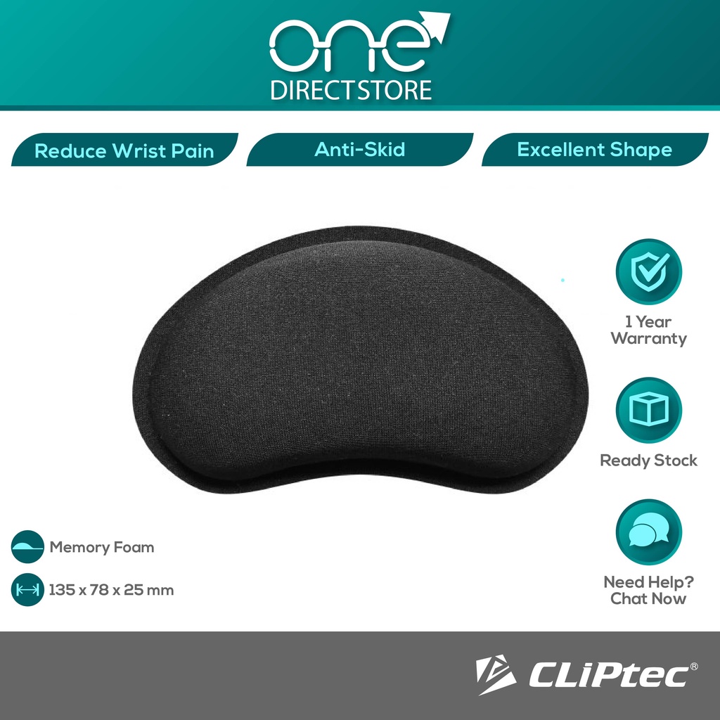 CLiPtec RZY309 Mouse Memory Foam Wrist Rest Pad (MS-Pad) | Shopee Malaysia