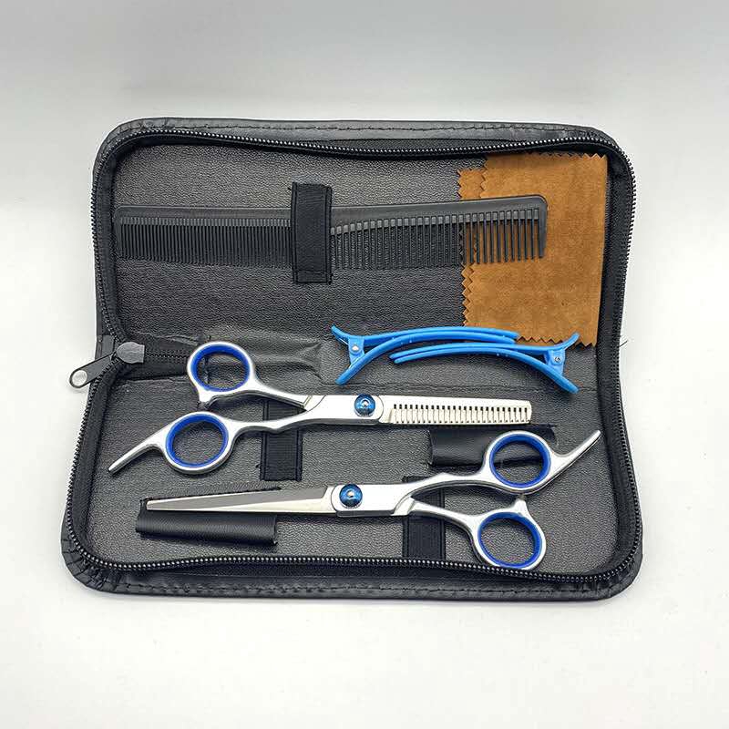 7Pcs Gunting Penipis Professional Salon Hair Scissors Set Barber ...